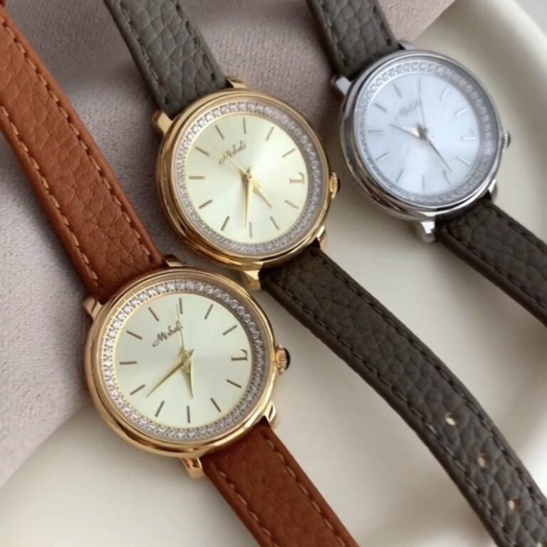 Vintage Style Gold/Silver Round Face Leather Watch – ChicFaith-Your ...