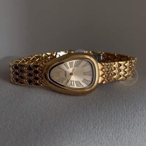 Classic Gold Snake Head Shape Bracelet Watch – ChicFaith-Your Chic ...