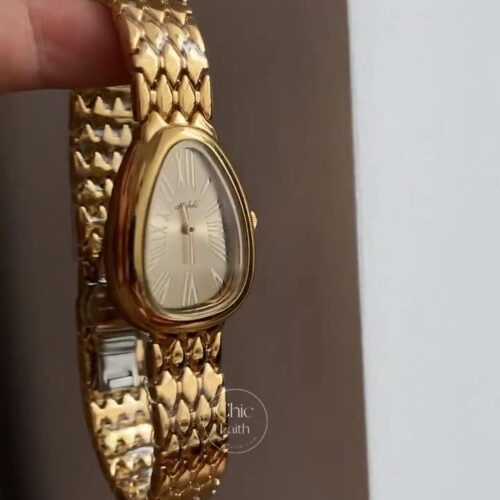 Classic Gold Snake Head Shape Bracelet Watch – ChicFaith-Your Chic ...